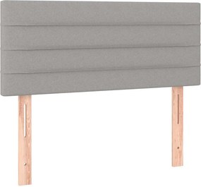 Box spring postel s matrací světle šedá 90x200 cm textil 3140105