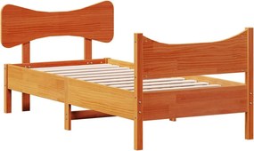 Postel bez matrace voskově hnědá 75 x 190 cm masivní borovice 3216407