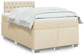 Box spring postel s matrací krémová 120x190 cm textil 3288139