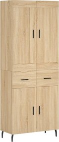 Skříň highboard dub sonoma 69,5 x 34 x 180 cm kompozitní dřevo 3199892