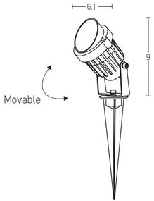 Zambelis E153 - LED Venkovní lampa LED/5W/230V IP65 antracit
