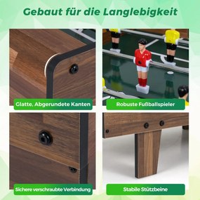 Costway 4 v 1 Herní stůl a stolní tenis a stolní hokej a stolní fotbal natural