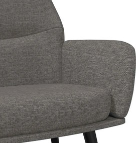 Relaxační křeslo se stoličkou světle šedé textil 3097429