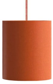 creative cables Závěsná lampa s textilním kabelem, plátěným stínidlem a kovovými detaily Barva: Lobster Cinette