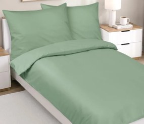 Bellatex Povlečení bavlněné satén LUX 140x200, 70x90 cm Zelená