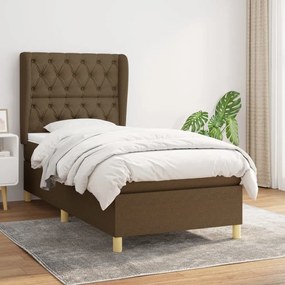 vidaXL Box spring postel s matrací 80 x 200 cm textil [3128721] Barva: tmavě hnědá