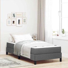 Postel s boxspringem Tmavě šedá 80 x 200 cm textil 3398445