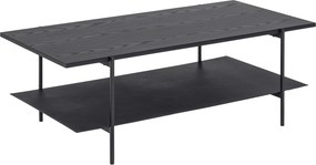 XXXLutz KONFERENČNÍ STOLEK, černá, kov, kompozitní dřevo, 115/60/40 cm - Konferenční stolky - 001749071210