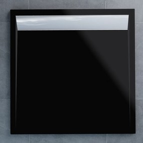 SanSwiss Ila Sprchová vanička čtvercová 90×90 cm černá Barva krytu  sifonu: Bílá WIQ 090 04 154