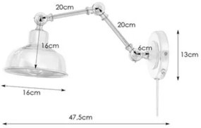 Markslöjd 108115 - Nástěnné svítidlo GRIMSTAD 1xE27/60W/230V
