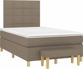 Box spring postel s matrací taupe 120x190 cm textil 3270408