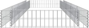 Gabionový vyvýšený záhon pozinkovaná ocel 400 x 100 x 20 cm 151314
