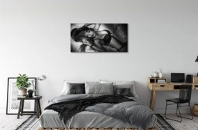 Obrazy na plátně Žena černé a bílé 125x50 cm