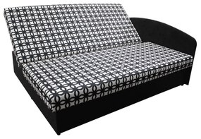 Manželská postel Retor černá/vzor