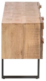 furniture-nabytek.cz - Masivní TV stolek Grónsko z mangového dřeva, lakovaný, hnědý – 180×45×65 cm