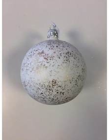 Vánoční koule 8 cm dekor tečky/airbrush SET/6ks - airbrush zlatá