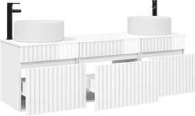Sada koupelnových skříněk 3 ks Bílá s vysokým leskem 3405781