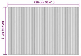 vidaXL Marketos Paraván bambusový šedý šířka 250 cm výška 165 cm
