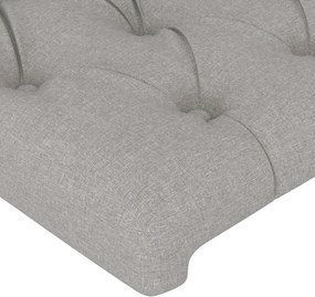 Čelo postele typu ušák světle šedé 83x23x78/88 cm textil 3117454