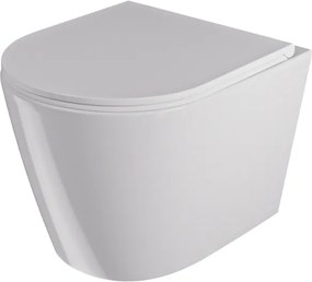 UPTrend Závěsný WC komplet bez příruby AMARO VORTEX TR2217R včetně Soft-Close sedátka, bílá lesk