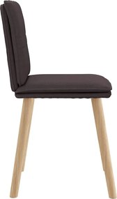 Jídelní židle 4 ks tmavě hnědé textil 3315359