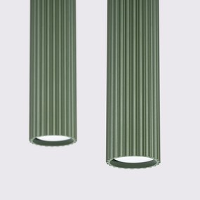 Sollux Lighting Závěsné svítidlo KARBON 2 olivově zelené