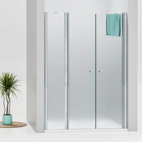 BETA LINE Chrom 165 Grape Sprchové dveře dvoukřídlé s pevnou stěnou v rovině (125+40)