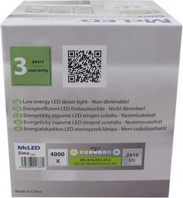 Přisazené LED svítidlo McLED Sima S30 30W 4000K ML-416.026.33.0