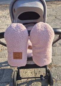 Inf Rukavice na kočárek Lamb – starorůžová