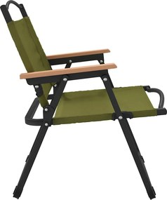 Kempingové židle 2 ks zelené 54 x 43 x 59 cm oxfordská látka 319483