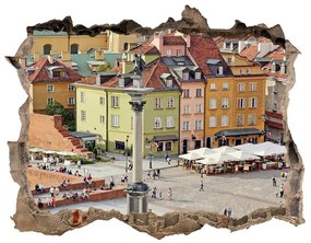 Wallmuralia Fototapeta díra na zeď 3D Varšava Polsko 95x64 cm