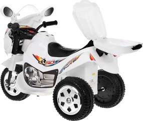 Ramiz Dětská elektrická tříkolka motorka BJX-088 bílá + zvuky + světla