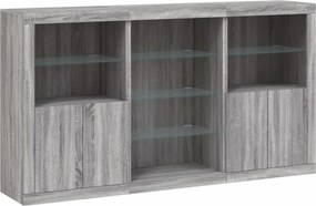 Příborník s LED osvětlením šedý sonoma 181,5 x 37 x 100 cm 3209182