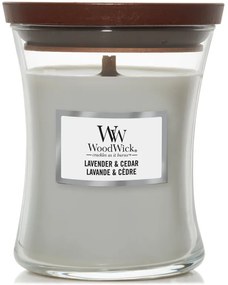 WoodWick – svíčka Lavender & Cedar (Levandule a cedr) Velikost: malá 85 g