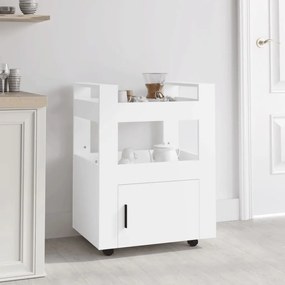 Kuchyňský vozík bílý 60 x 45 x 80 cm kompozitní dřevo - Default Title