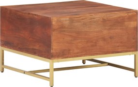 Konferenční stolek medově hnědý 67 x 67 x 45 cm masivní akácie 320376