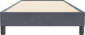 Postel Box Spring bez matrace tmavě šedá 100x220 cm samet 3315862