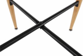 Barový stůl, bílá/dub, průměr 60 cm, IMAM