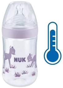 NUK kojenecká láhev NATURE SENSE s kontrolou teploty 260 ml fialová
