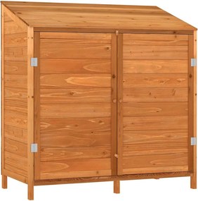 Zahradní kůlna hnědá 102 x 52 x 112 cm masivní jedlové dřevo 152185