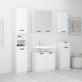 vidaXL 5dílná sada koupelnových skříněk kompozitní dřevo [3115854] Barva: Bílá