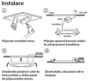 LEDsviti Bílé vestavné kulaté LED svítidlo 10W 115mm teplá bílá IP63 (2446)