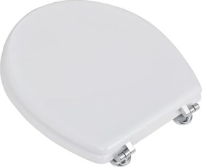 vidaXL WC sedátko MDF s víkem jednoduchý design bílé [140801]