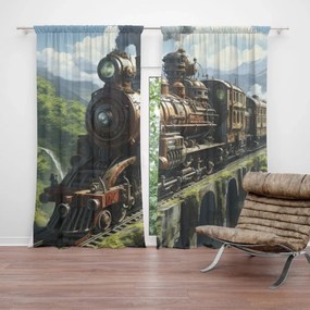 Sablio Závěs Parní lokomotiva na viaduktu: 2ks 140x250cm