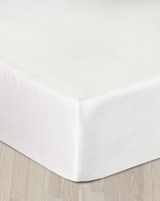 Saténové napínací prostěradlo bílé 140 × 200 cm