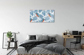 akrylový obraz Malované pták na větvi 100x50 cm