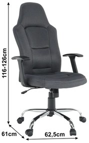 Kancelářska židle Georgann šedá. 752251