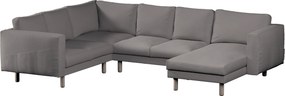 Potah na pohovku IKEA Norsborg rohová, 5-místná se šezlongem barva béžová látka pletený vzor