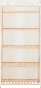 Skříň bílá 79 x 40 x 170 textil 248190