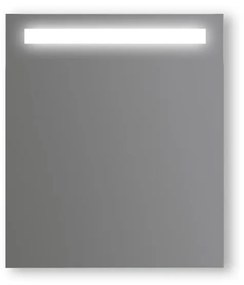 Zrcadlo do koupelny s LED pruhem - 60 x 70 cm - Luna